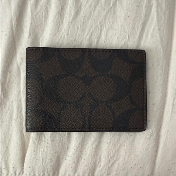 Coach | Accessories | Coach Signature Brown And Black Card Holder ...